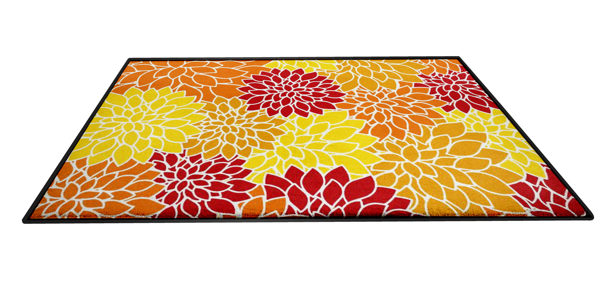 Australian Classroom Mat - Dahlias Warm Rug (2m x 3m)