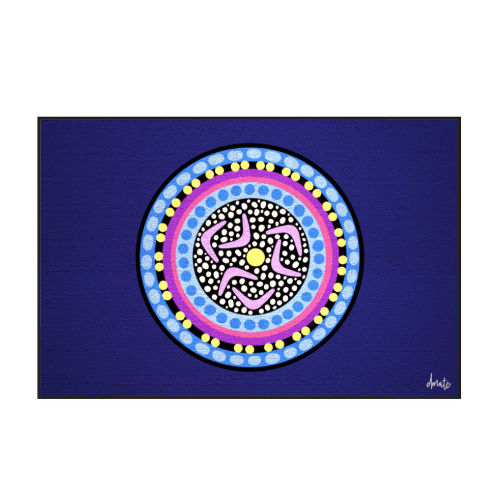 Yarning Circle Purple 2m x 3m Classroom Mat