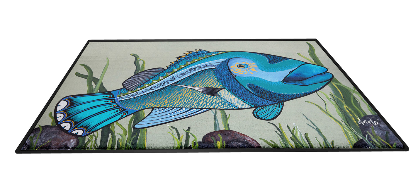 Australian Indigenous Classroom Mat - Fish (1.8m x 3.4)