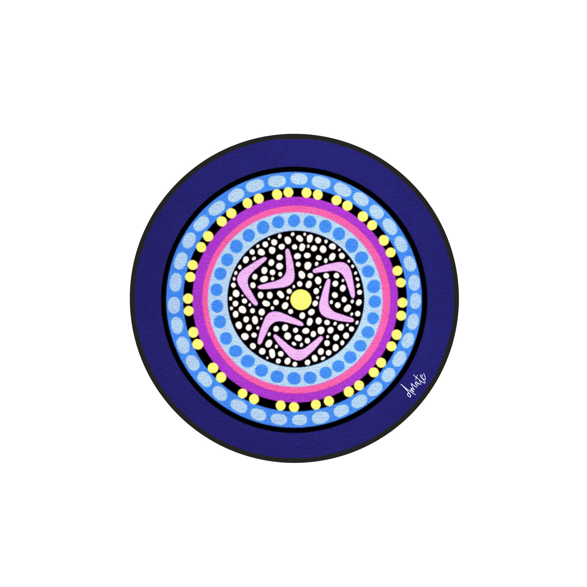 Yarning Circle Purple 2m x 3m Classroom Mat