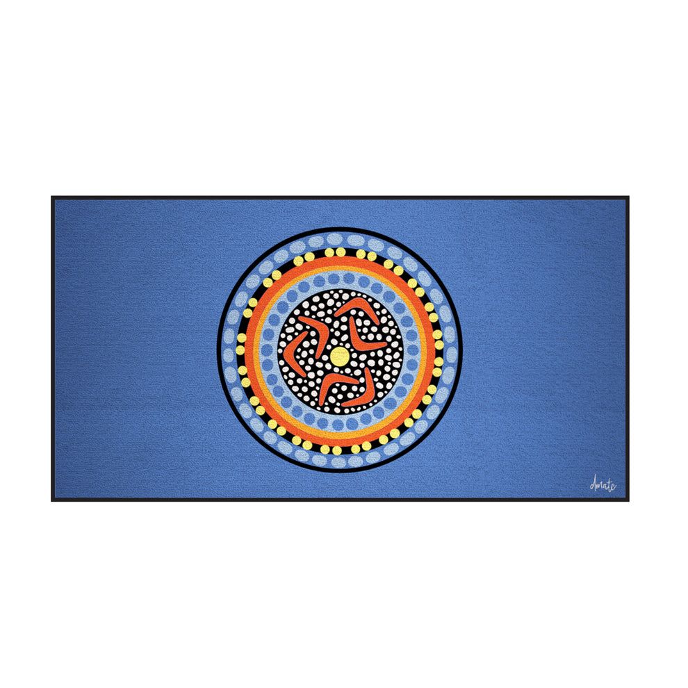 Yarning Circle Light Blue - 1.8m x 3.4m | Classroom Mat