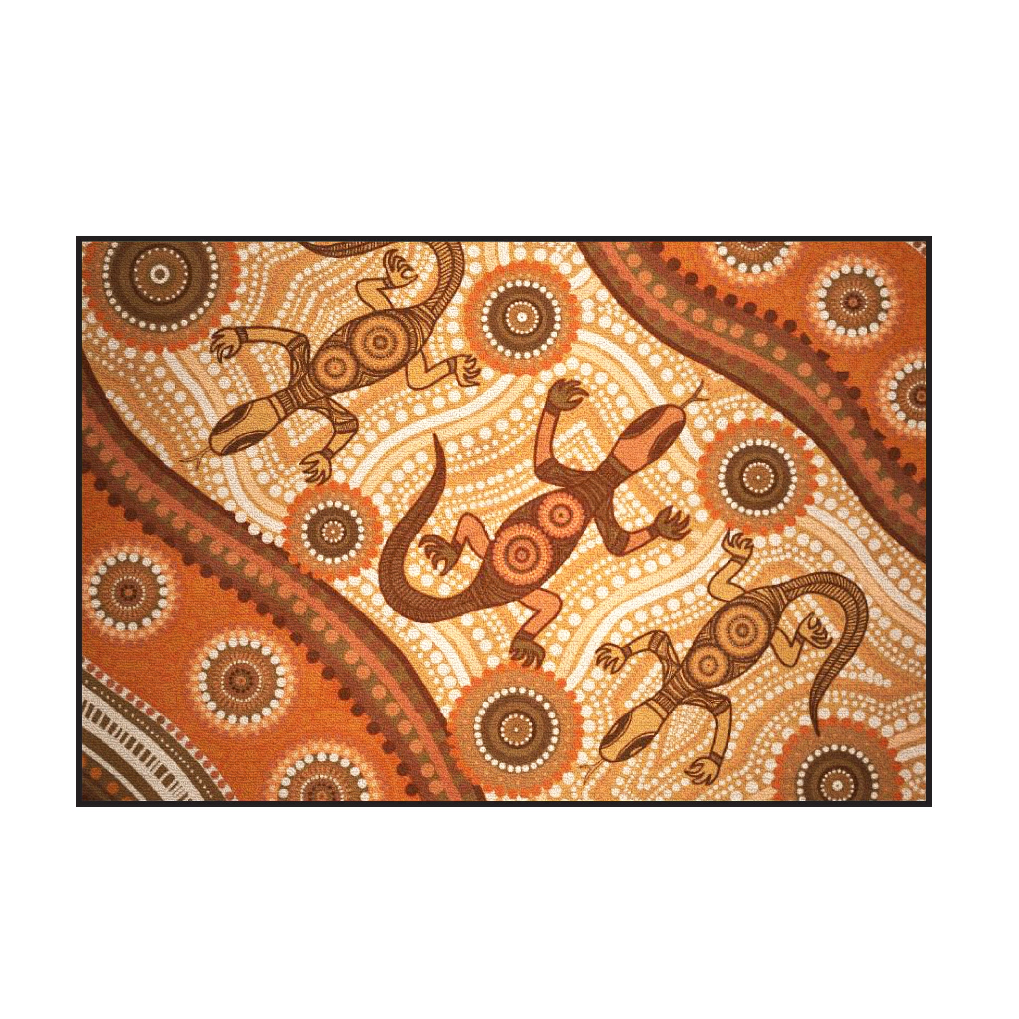 Australian Indigenous Classroom Mat | Sand Goannas (2m x 3m)