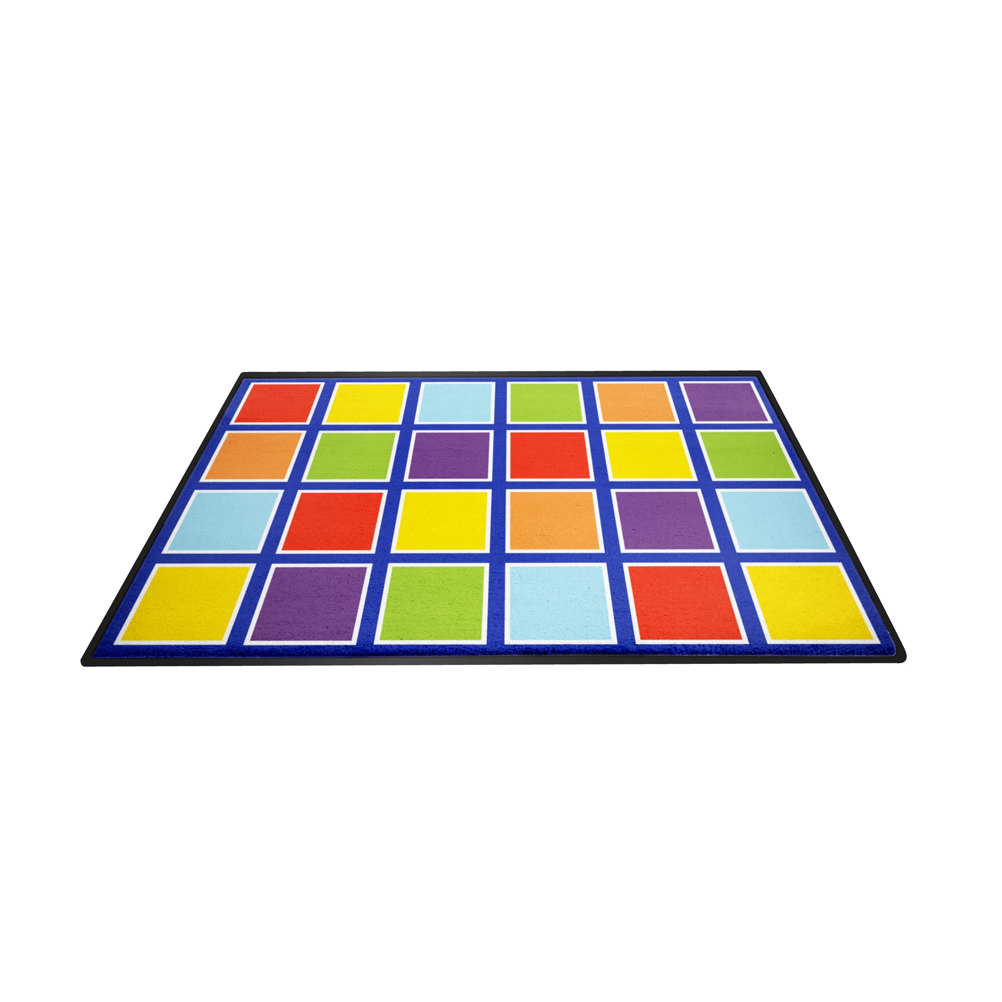 24 Square Classroom Seating Mat | Rug Bright Colours
