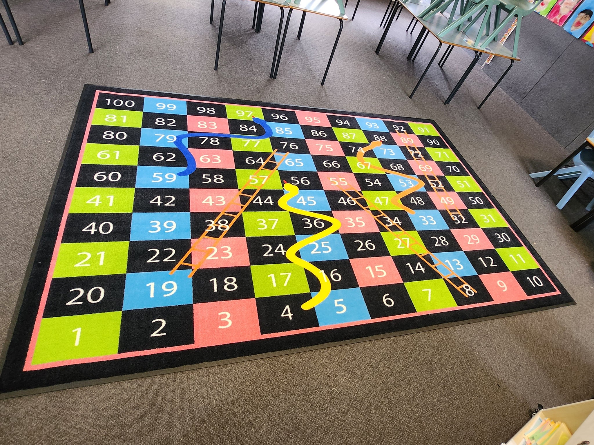 Snakes & Ladders Classroom Mat (2m x 3m)
